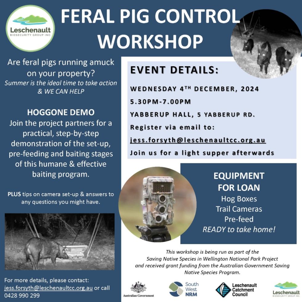 Feral Pig Control Workshop – part of the Saving Native Species in the ...